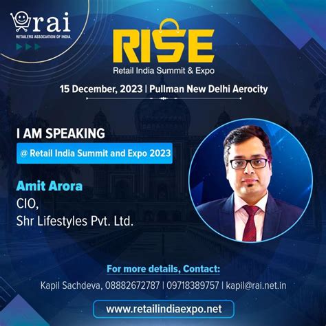 Amit Arora On Linkedin Rise2023 Retailindia Networking