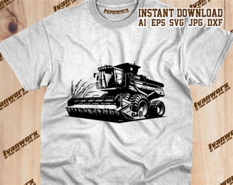 Combine Harvester SVG Combine SVG Wheat Harvester SVG Cricut Silhouette Cutting File