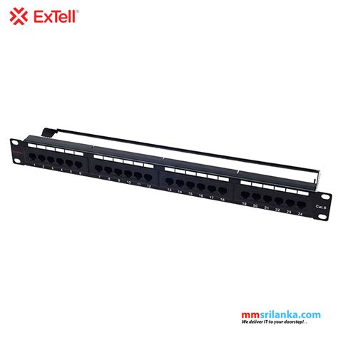 Extell Cat 6 Patch Panel 24 Port Rj 45 Unshielded
