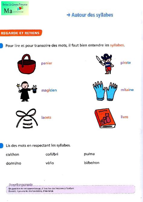 Ma Revision Com Autour De Syllabes Lire Et Ecrire Ma Revision Com