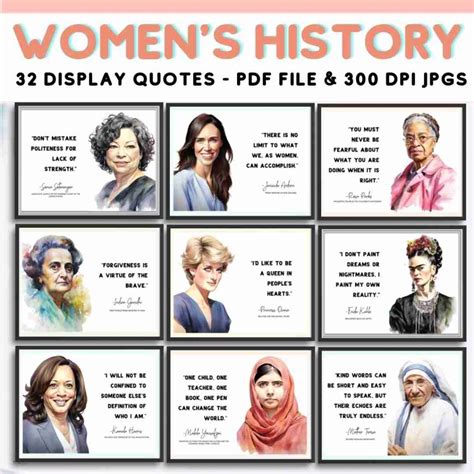 Womens History Month Bulletin Board Inspirational Posters