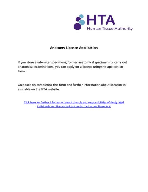 Licence Application Form