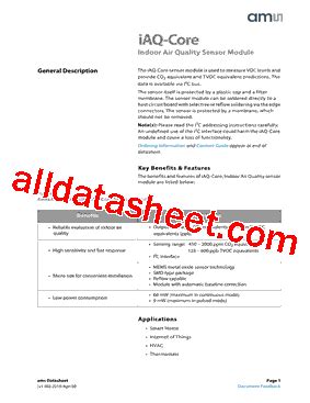 IAQ CORE Datasheet PDF Ams AG