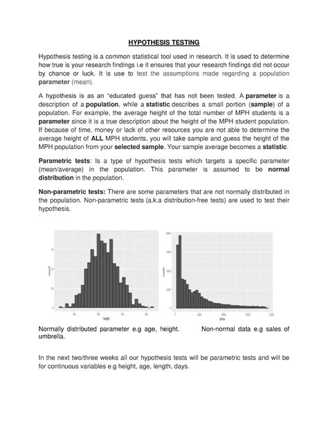 Hypothesis Testing Lesson One Hypothesis Testing Hypothesis Testing