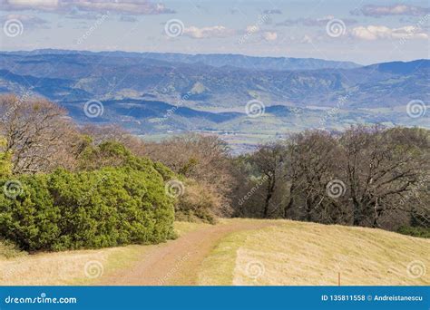 Trail In Sugarloaf Ridge State Park Napa Valley In The Background