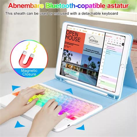 Wireless Keyboard Elastic Tablet Rgb Light Design Bluetooth With Protective Case 53 09