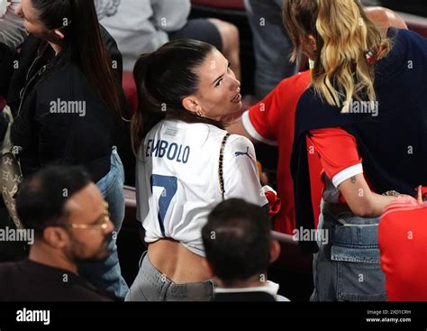 Naomi Centre Girlfriend Of Switzerlands Breel Embolo In The Stands After The Uefa Euro 2024