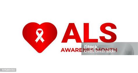Als 인식의 달 배경 또는 배너 디자인 템플릿입니다 근위축성 측삭 경화증 배경 근위축성 측삭경화증에 대한 스톡 벡터 아트 및