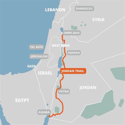 Jordan Trail Hiking Map Farout