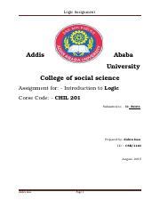Logic Assignment For Zahra Docx Logic Assignment Addis Ababa