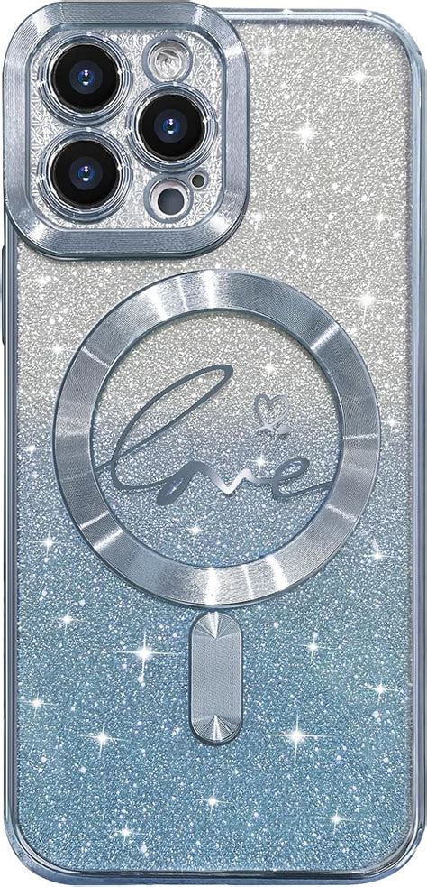 Hython For Iphone 13 Pro Max Case Glitter Clear Magnetic