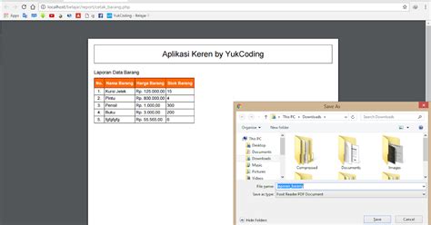 Membuat Report Laporan Pdf Dengan Html2pdf Dan Php Mysqli Oop