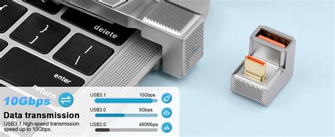 Jp Duttek L字usb C Usb A アダプタは、120w 10gbps Usb Cオス Usbメス 変換アダプタ 亜鉛合金製の両面usb Aからusb C