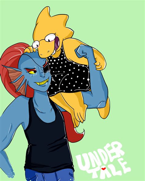 Undyne And Alphys By Wastedfeelings On DeviantArt