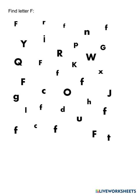 Letter Ff Free Activity Live Worksheets