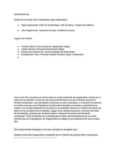 Sesión 1 Arrivo A Hupperdook Pdf