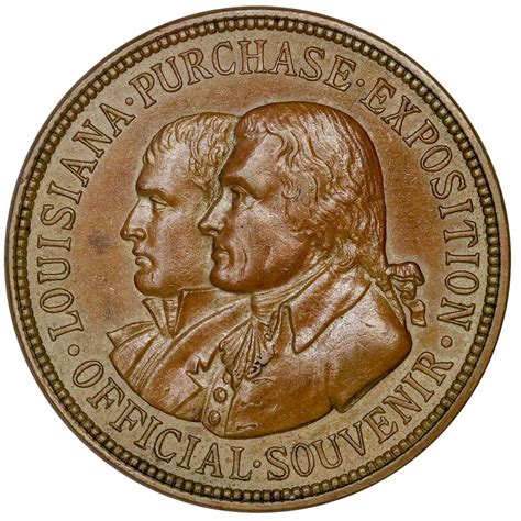 1904 Louisiana Purchase Exposition Yellow Bronze Hk 302 Brown Uncirc