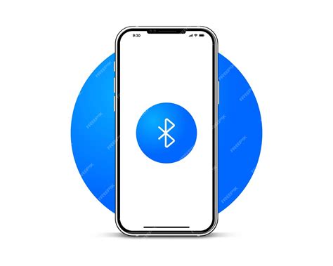 Ui Ux Gui 웹 사이트 모바일 앱을 위한 현실적인 스마트폰이 있는 Bluetooth 아이콘 프리미엄 벡터
