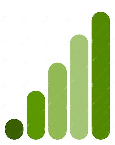 Bar Chart Bar Graph Symbol Rounded Rectangle Chart Stock Vector