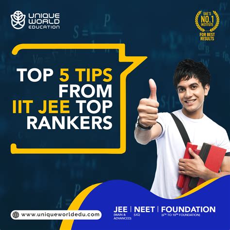 Top 5 Tips From Iit Jee Top Rankers Unique World Education