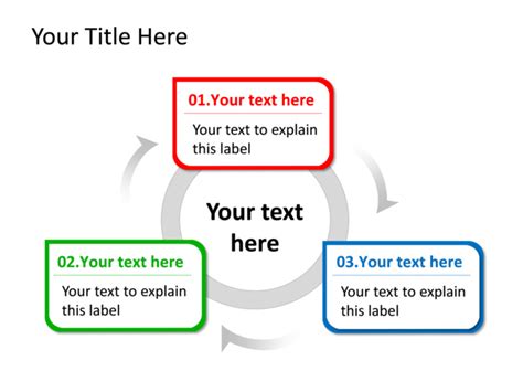 PowerPoint Slide Diagram Text Box Multicolor Text Boxes TG CrystalGraphics