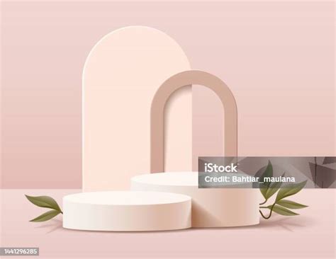 3d 배경 제품은 기하학적 플랫폼으로 연단 장면을 표시합니다 모형 제품 단계 진열장 승진 전시를 위한 연단 벡터 그림 강단에 대한 스톡 벡터 아트 및 기타 이미지 Istock