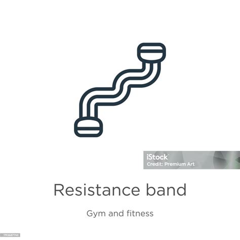 저항 밴드 아이콘 벡터 흰색 배경에 고립 된 체육관 및 피트니스 컬렉션에서 트렌디 한 플랫 저항 밴드 아이콘 벡터 일러스트레이션은 웹 및 모바일 그래픽 디자인 로고 고무에