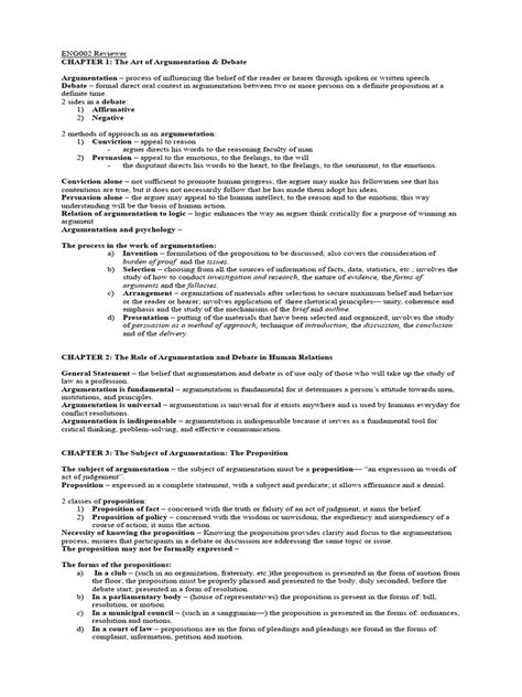 Eng002 Argumentation Debate Pdf Burden Of Proof Law Inductive Reasoning
