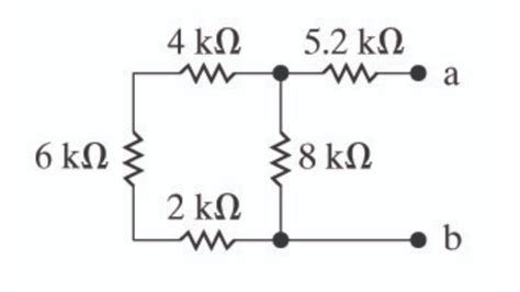 Solved Part Find The Equivalent Resistance Rab For The Circuit Shown In Course Hero