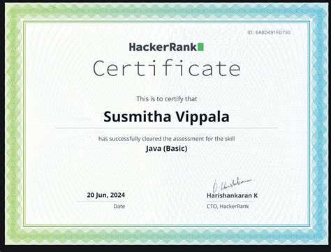 Susmitha Vippala On Linkedin Java Programming Certification