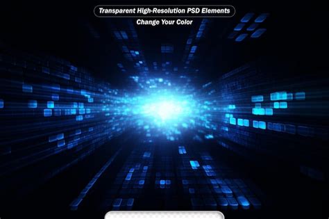 Premium PSD Led Light Abstract Effect Future Tech Glare Cubes