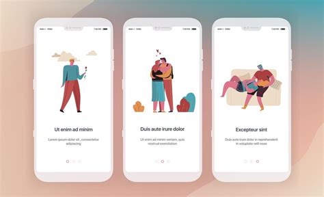 Premium Vector Dating Social Networks Communication Design Of Mobile Application Intro Screens