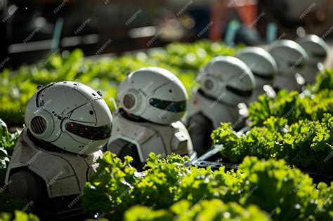 Premium Photo Future Farming Robot Farmers Represent Agriculture Technology And Farm Automation