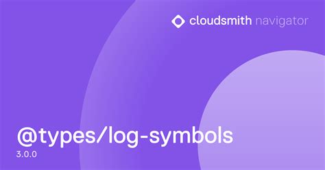 Typeslog Symbols 300 Npm Package Quality Cloudsmith Navigator