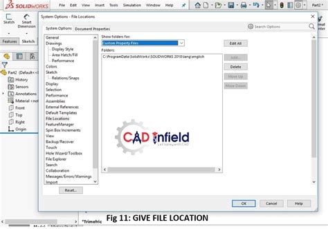 SOLIDWORKS Property Tab Builder Cad Infield SOLIDWORKS Custom Property