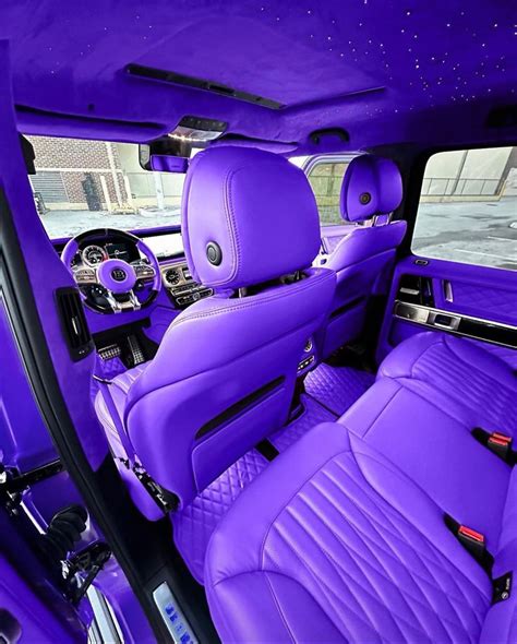 Purple Leather Car Seats