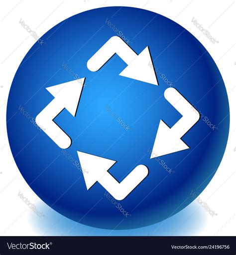 Circular Arrows Icon Rotating Clockwise Royalty Free Vector