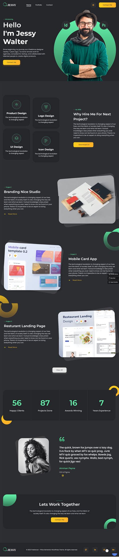 elementor multipurpose wordpress website design on behance