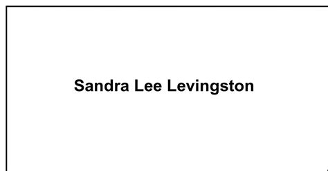 Obituary Sandra Lee Levingston