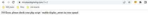 500 Error Please Check Your Php Script Enable Display Errors In Your