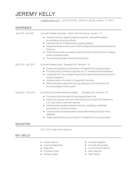 Accounts Payable Associate Resume Examples And Tips Zippia