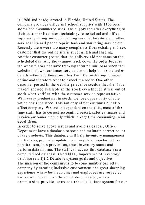 Database Systems Development And Implementation Plan1database Sysdocx