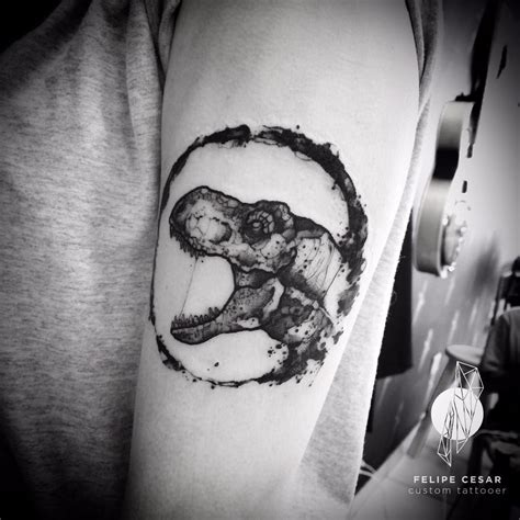 Jurassic Park Tattoo Done By Jeremy Lewis At Sickle And Moon Tattoo