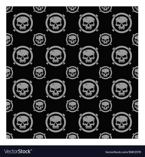 Skull Seamless Pattern Royalty Free Vector Image