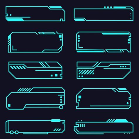 Premium Vector Holographic Hud User Interface Elements High Tech Bars And Frames