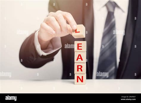 Wooden Cubes With Word Business Learn Study Concept Stock Photo Alamy