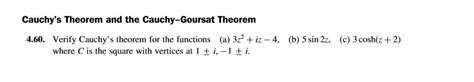 [solved] Cauchys Theorem And The Cauchy Goursat T Solutioninn