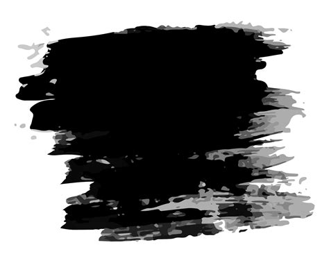 Black Hand Drawn Ink Stain Ink Spot Isolated On White Background