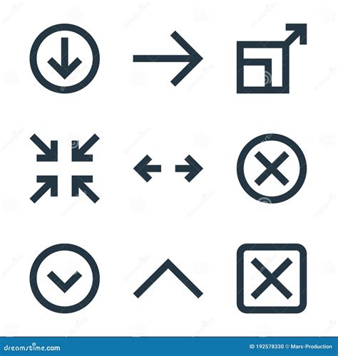 Ui Line Icons Linear Set Stock Vector Illustration Of Street