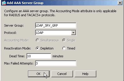 ASA Configure LDAP Authentication For WebVPN Users Cisco